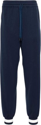 Gucci Lido Logo Print Strick-Jogginghose - - Trousers - Herren - Blau - L