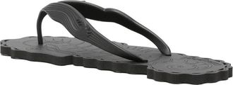 Zimmermann Seahorse-Engraved Thong Sandals - Black