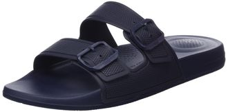 FitFlop Herren Iqushion Two Bar Adjustable Slide Schiebe-Sandalen, Midnight Navy (Marineblau), 44 EU