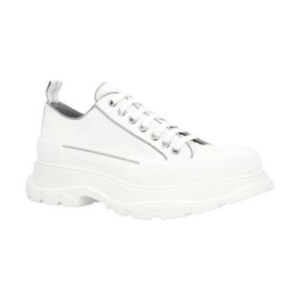 Alexander McQueen Wei&szlig; Grauer Leinwand Gummisohle Sneaker - - Shoes - Herren - Wei&szlig; - 41 EU