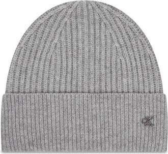 Calvin Klein Mütze Ck Metal Wool Beanie LV04D8032G Grau