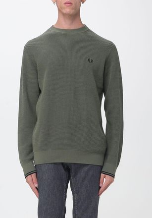 Fred Perry Rundhalspullover aus Baumwolle mit kontrastierendem Sticklogo