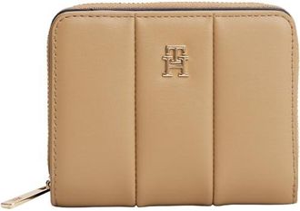 Tommy Hilfiger Th Icon Med Za Quilted Aw0aw17746, Portefeuille zipp&eacute; Femme, Khaki (Safari Canvas), Taille Unique