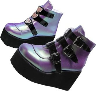 Minkissy Bottines Femmes Pu Talons Épais Stables Bout Rond Classique Chaussures Stylées Toutes Saisons Pour Dame