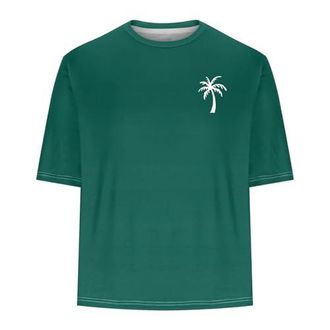 Generic Chemise &agrave; manches courtes pour homme - D&eacute;contract&eacute;e - Col rond - Style classique - Polyvalent - Respirant - Confortable - L&eacute;ger - Pour le sport en ple