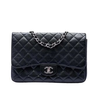 Chanel Pre-owned Classic Jumbo Single Flap - Femme - Pre-owned - Noir - Taille: ONE Size