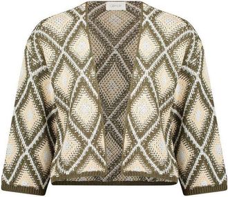 Cartoon Strickjacke Damen mit Jacquard (1-tlg)