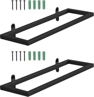 Hemobllo OSALADI 2 St&uuml;ck Wandmontierte Weinregale aus Robustem Eisen Schwarzer Kreativer Flaschenhalter f&uuml;r Rotwein Dekorativer Weinpr&auml;sentationsst&auml;nder zur Wa