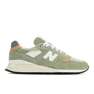 New Balance Unisexe Made in USA 998 en Vert/Beige, Cuir, Taille 37.5 Large