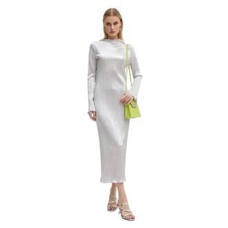 Never Fully Dressed Plisse Sophia Kleid - - Dresses - Damen - Grau - XS