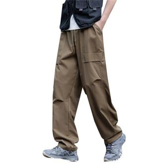 Generic Pantalon cargo pour homme - Pantalon de travail militaire extensible multi-poches &eacute;lastique l&eacute;ger d&eacute;contract&eacute; avec cordon de serrage Pantalon de trava