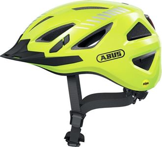 ABUS Stadthelm Urban-I 3.0 MIPS - Fahrradhelm mit R&uuml;cklicht, Schirm und Magnetverschluss f&uuml;r den Stadtverkehr - f&uuml;r Damen und Herren - Gelb Gl&auml;nzend, M