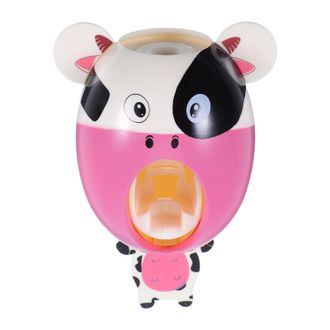 Pretyzoom Automatischer Zahnpastaspender Mit Wandmontage Tier Motiv Kalb Design Freih&auml;ndige Zahnpasta Quetscher F&uuml;r Badezimmer Und Haushalt Kompakt 4.3X3.8X3.8 