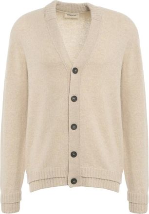 ATOMOFACTORY Atomofactory, Homme, Pulls, Beige, Taille: L Cardigan beige col en V Aw25