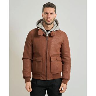 Yes-Zee YES Zee, Homme, Vestes, Brun, Taille: M Veste Style Bomber