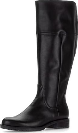 Gabor 72.029.57 Bottes à tige en cuir lisse pour femme Noir, Noir, 37 EU