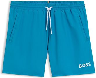 BOSS Herren Starfish Badeshorts mit Kontrast-Logo Türkis XXL