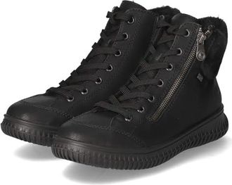 Rieker Bottes à lacets pour femme noires, Noir, 36 EU