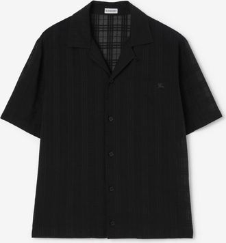 Burberry Chemise casual en voile de coton Check, Size: XXXL