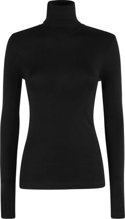R&oacute;he Femme, Pulls, Noir, Taille: 42 FR Fine Merino Turtleneck