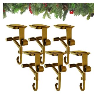 Generic Weihnachtsgirlande-Haken, verstellbarer Kaminaufh&auml;nger f&uuml;r Girlande und Str&uuml;mpfe, robuste Kamin-Girlande, ohne Bohren, Strumpfhalter f&uuml;r Kaminsims, Me