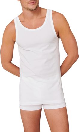 Schiesser Herren Unterhemd weiß Baumwolle & Mix unifarben