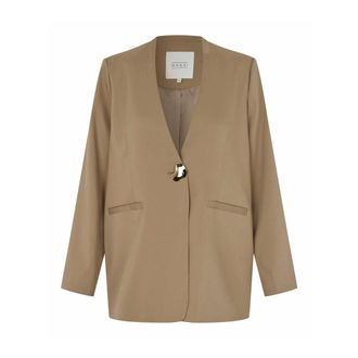 Masai Femme, Vestes, Beige, Taille: 46 FR Blazer &agrave; manches longues