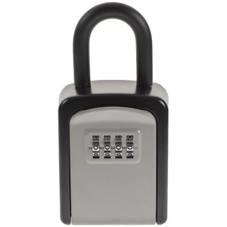 FOMIYES Wetterfeste Schl&uuml;sselbox mit 4 Stelligem Zahlenschloss ABS Stahl Schl&uuml;sselsafe f&uuml;r Au&szlig;enbereich Code Schlie&szlig;fach f&uuml;r Hausschl&uuml;ssel Autoschl&uuml;ssel und Z