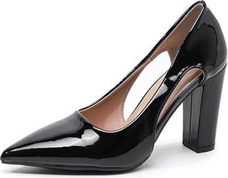 Generic Escarpins habill&eacute;s &agrave; bout pointu avec d&eacute;coupe lat&eacute;rale pour femme - Escarpins habill&eacute;s pour &eacute;v&eacute;nements daffaires, f&ecirc;tes, formels, Noir, 40.5 EU