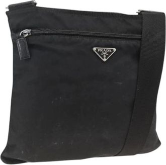 Prada Sac bandouli&egrave;re vintage en nylon Prada doccasion - Femme - Pre-owned - Noir - Taille: ONE Size