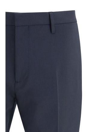 Dsquared2 Mens Suit Single-Breasted Wool-Blend Navy Blue Wool (fleece) Suits
