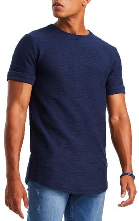 LEIF NELSON Herren Sommer T-Shirt mit Rundhals-Ausschnitt (Dunkel Blau, Gr&ouml;&szlig;e S), Regular Fit, 100% Baumwolle, Basic M&auml;nner T-Shirt mit Kurzarm