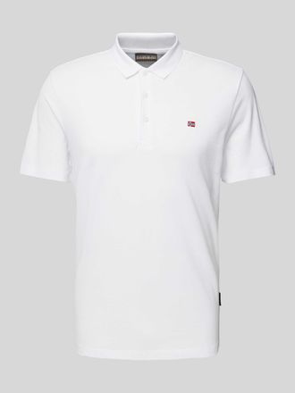 Napapijri Slim Fit Poloshirt mit Logo-Stitching Modell EALIS