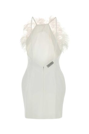 The Attico Womens White Stretch Cady Mini Dress Abiti