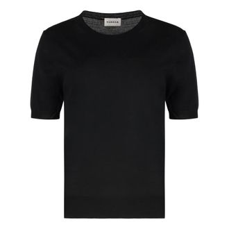 P.A.R.O.S.H. Gerippter Wollmisch-Crewneck-Pullover - - Knitwear - Damen - Schwarzk - S