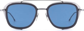 Thom Browne Homme, Accessoires, Gris, Taille: ONE Size Lunettes de soleil rectangulaires