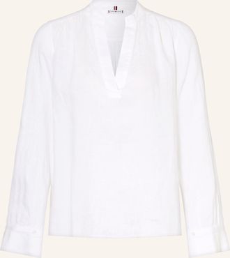 Tommy Hilfiger Blusenshirt Aus Leinen weiss