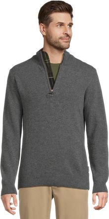 Barbour Herren Holden 1/2 Zip Knitted Jumper Pullover, mid Grey Marl, XL