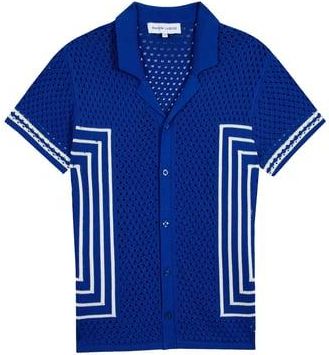 Maison Labiche Chemise manches courtes en crochet en coton
