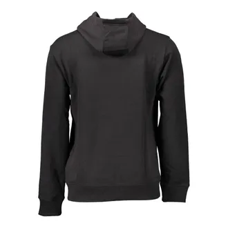 Tommy Hilfiger Logo-Embroidered Cotton Hoodie - Black