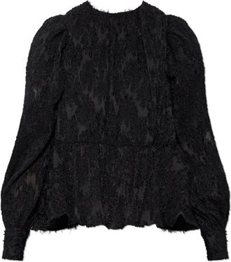 Ganni Blouse en Fil Coup&eacute; - Femme - Blouses et Chemises - Noir - Taille: 38 FR