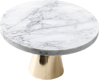 Soimiss Amosfun Runde Marmor Tortenplatte 20cm mit Sockel Cupcake St&auml;nder und Dessert Pr&auml;sentationsst&auml;nder f&uuml;r Hochzeit Party und Gastronomie