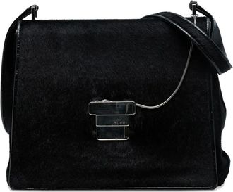 Gucci sac porté épaule Pony Hair 20e siècle - Noir