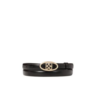 Kazar Femme, Accessoires, Noir, Taille: 80 CM &Eacute;l&eacute;gante ceinture noire avec boucle ovale