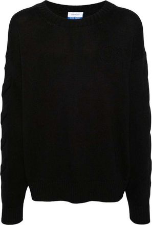 Off-white Rundhalspullover - Schwarz