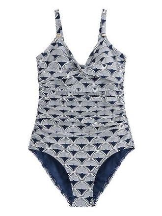 Next Femme Maillot de Bain Gainant Remodelant Navy/White Fan Print 42