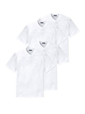 Schiesser T-Shirt American Shirt (4-tlg) unterziehshirt unterhemd kurzarm