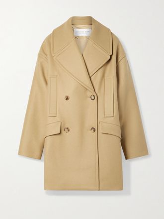 Michael Kors Doppelreihiger Oversized-mantel Aus Wolle - Neutral