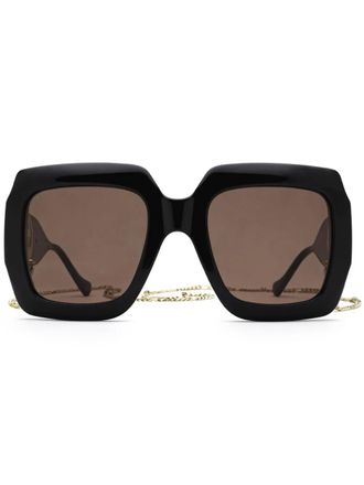 Gucci lunettes de soleil Interlocking G - Marron