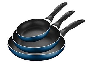 San Ignacio Blue Paradise | Po&ecirc;les Antiadh&eacute;sives | Set de 3 Po&ecirc;les | Fabriqu&eacute;es en Aluminium press&eacute; | Set de Po&ecirc;les de 16, 20 et 24 cm de diam&egrave;tre | Pour tous typ